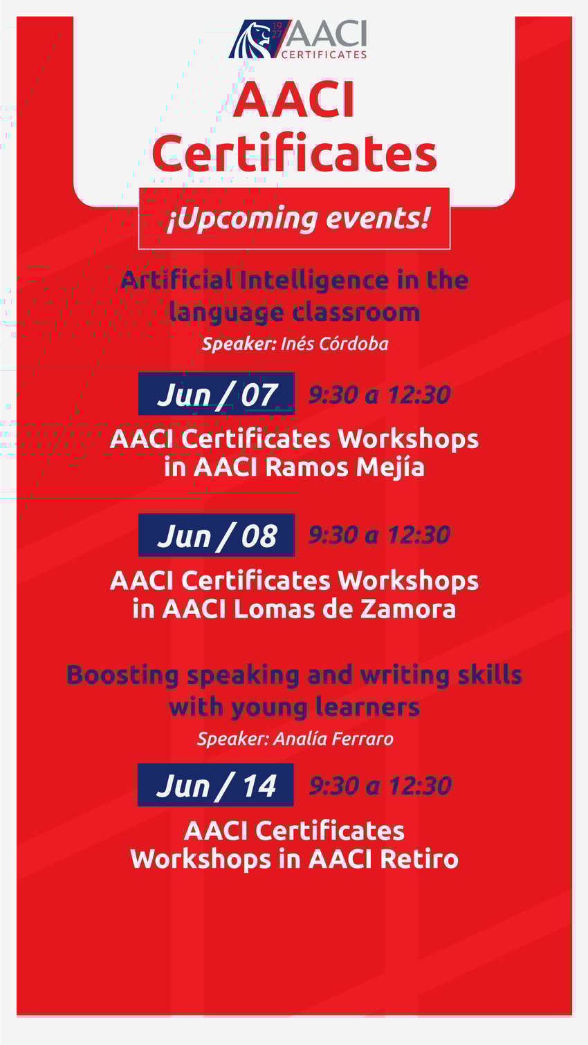 Calendario de eventos AACI